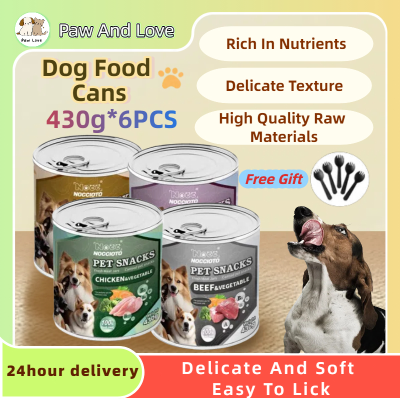 6pcs Canned Staple Dog Food Dog Wet Food Pet Canned Food High Nutrition ...