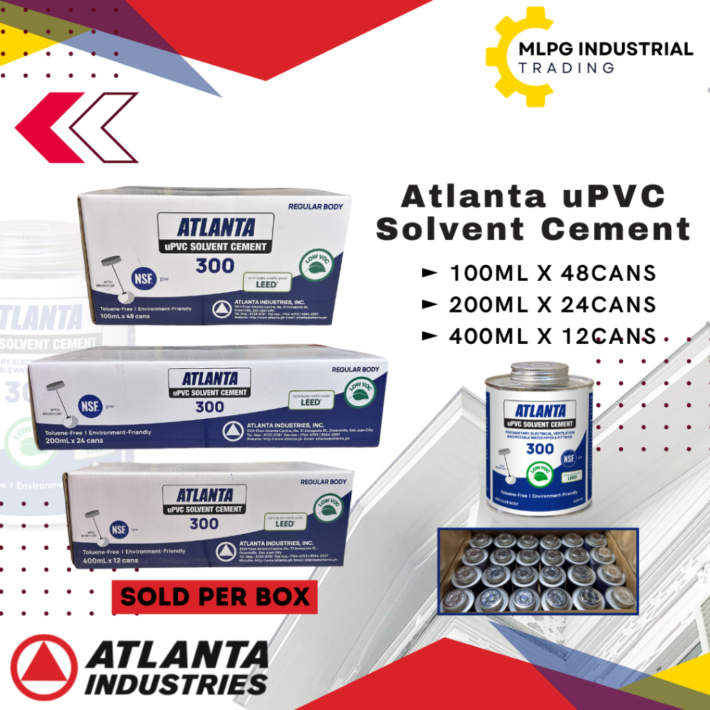 (PER BOX) ATLANTA uPVC Solvent Cement (300) | PER PC ( 100ML | 200ML ...
