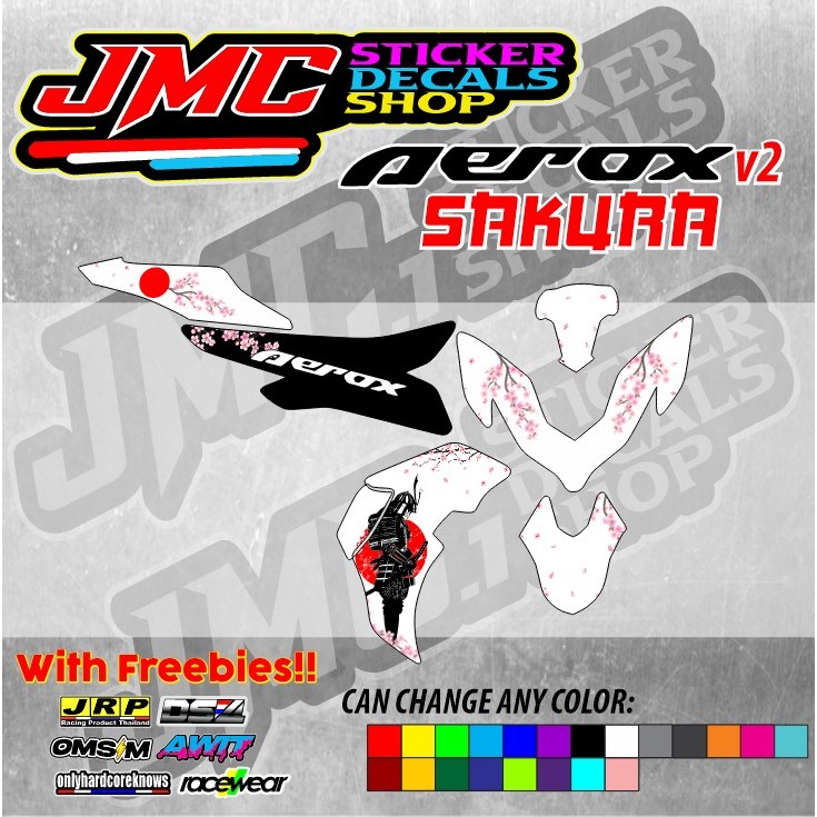 AEROX V2 SAKURA FULL DECALS PRINTED LAMINATED QUALITY | Shopee Philippines