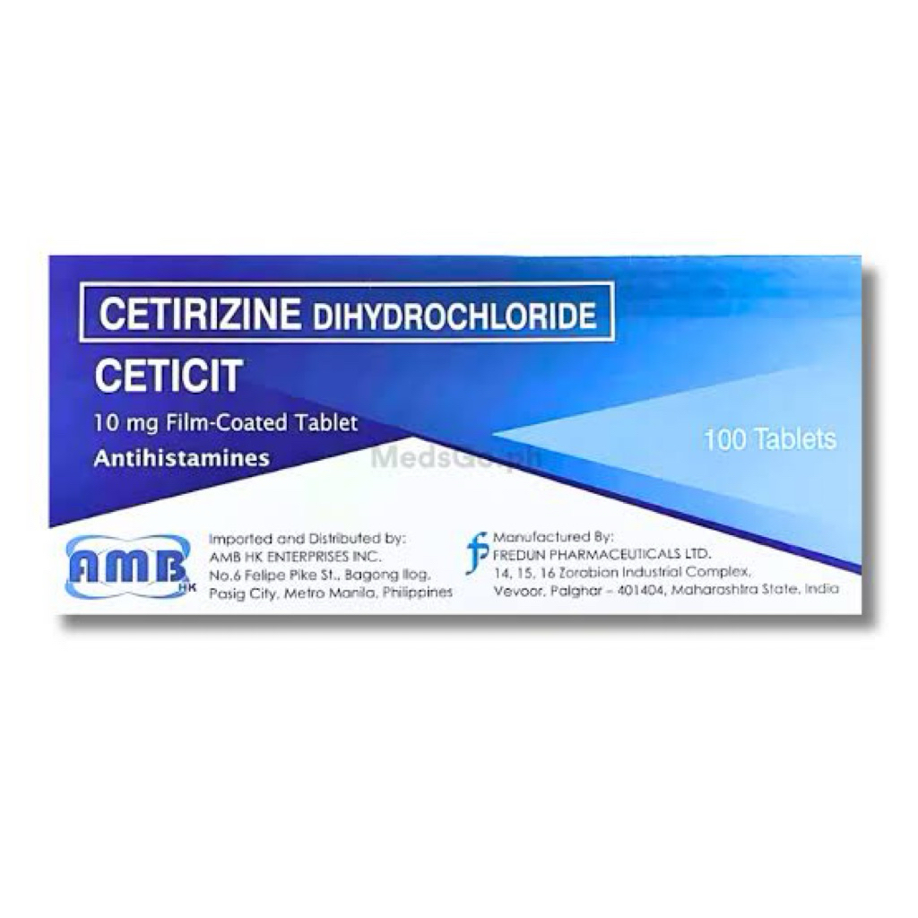 ZETRINX/CETICIT (CETIRIZINE ) 10MG TABLET 100’s 11/2026 EXPIRY | Shopee ...