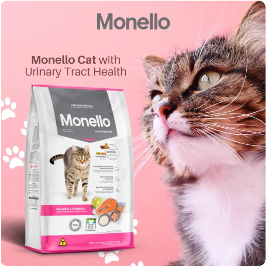 Monello 7kg / 15kg Premium Dry Cat Food Salmon and Chicken Flavor for ...