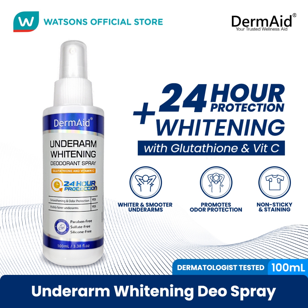 DERMAID Underarm Whitening Deodorant Spray 100ml | Shopee Philippines