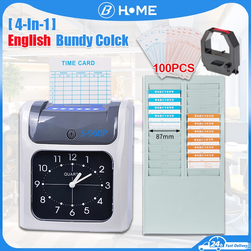 24/12 Hour System Bundy Clock With Timecard Power Outage Available With ...