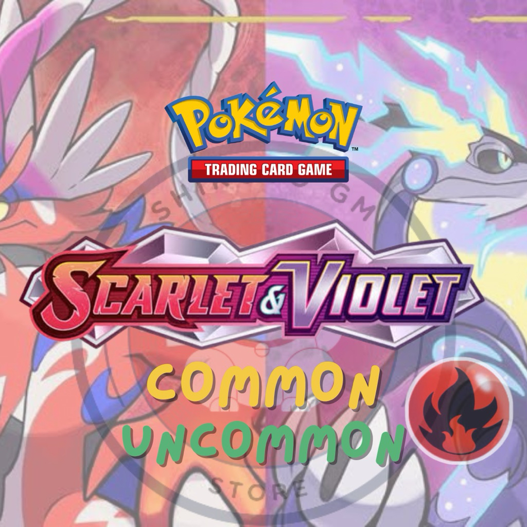 Pokemon TCG: SV01 Common Uncommon Singles Fire Type Scarlet and Violet ...