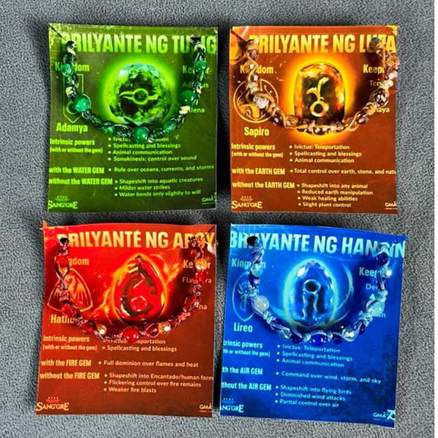 Brilyante Bracelet inspired | Brilyante ng Apoy, Hangin, Tubig, Lupa ...