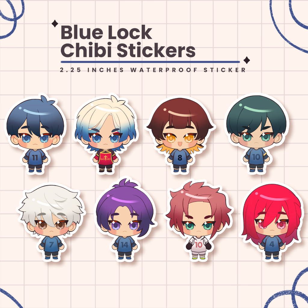 Blue Lock Chibi Stickers | Waterproof Laptop & Tumbler Sticker | Shopee ...