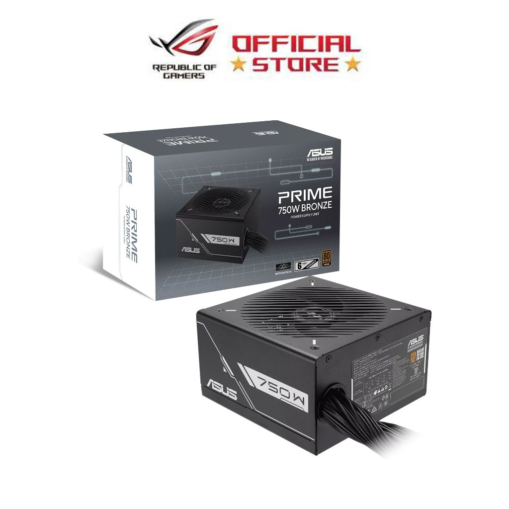 Asus Prime 750W 80 Plus Bronze Dual Ball Fan Bearing PSU Power Supply ...