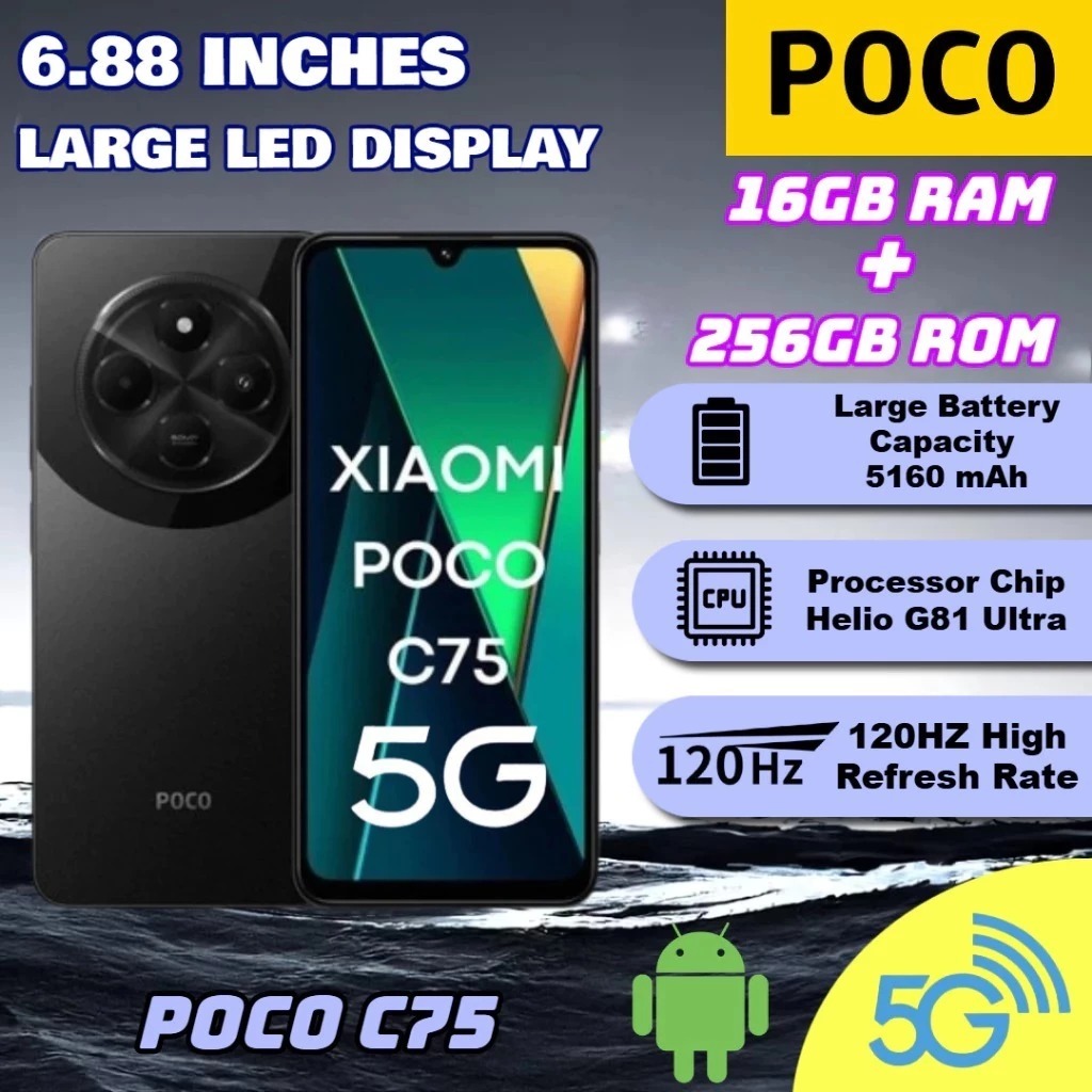 C75 | 8GB+256GB | 50MP AI Triple Camera 6.88" 120Hz Display Massive ...