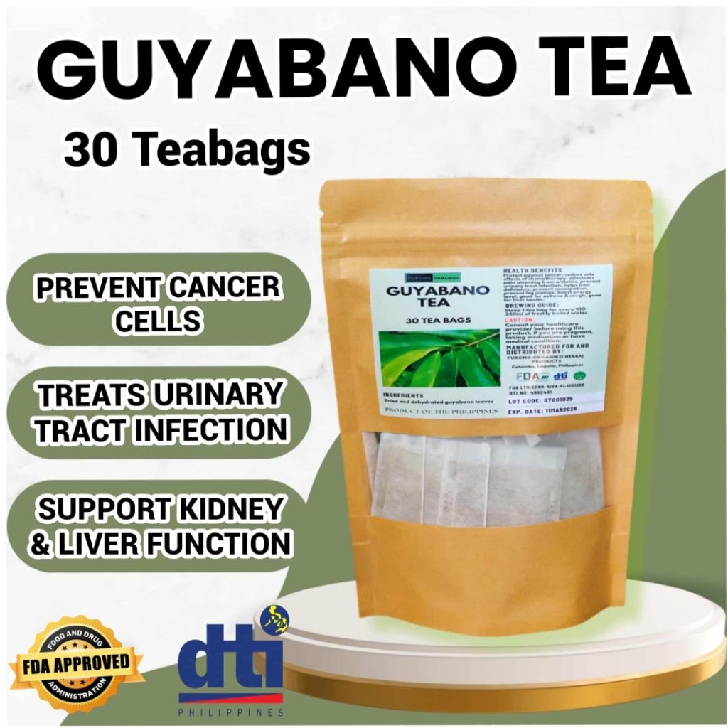 PURE GUYABANO LEAF TEA FDA APPROVED by purong organiko | Shopee Philippines