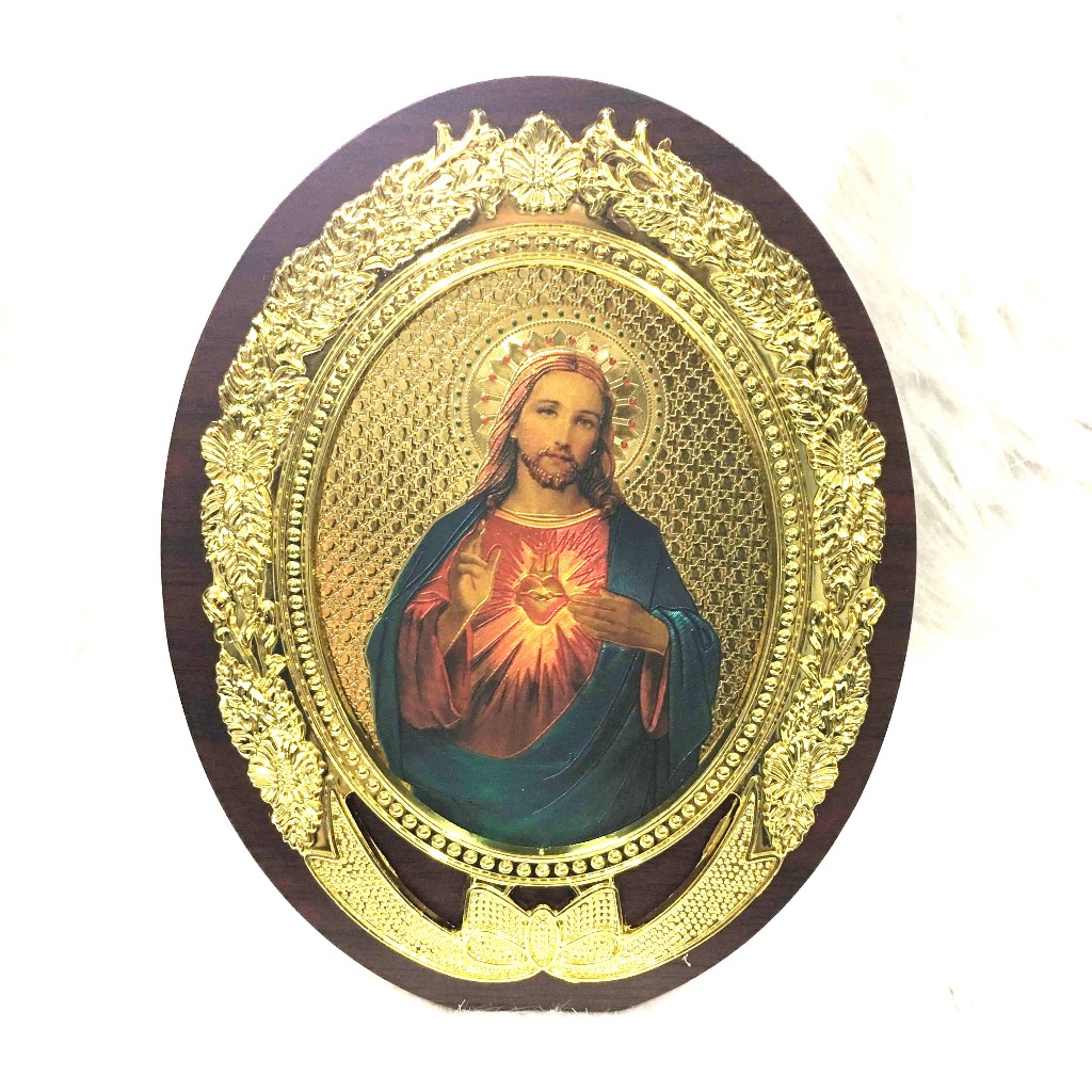 Sacred Heart of Jesus Frame Freestanding Décor for Home Family Altar ...