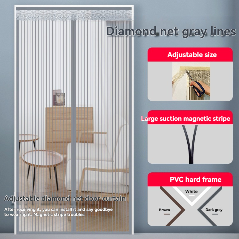 Household Magnetic Door Net Magnetic Door Screen Simple Anti Mosquito ...