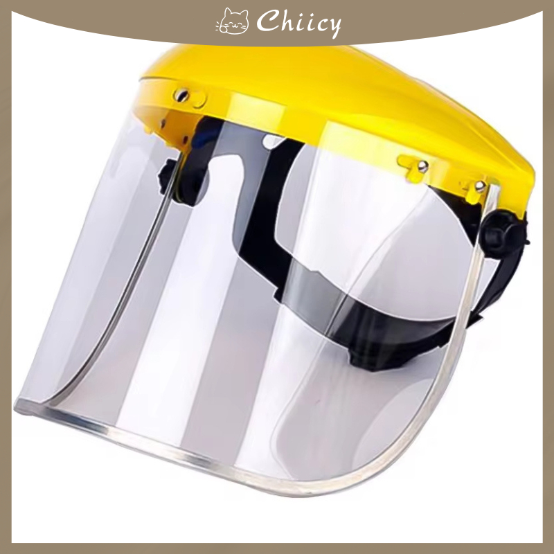 Safety Hard Face Shield Protective Face Mask with Adjustable Head Strap ...