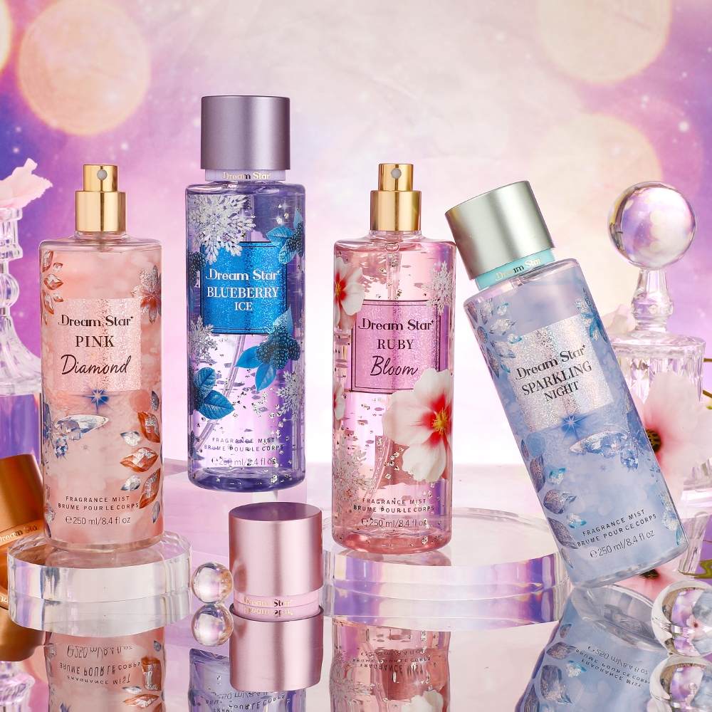 DREAM STAR 250ml Body Mist Fragrance for Women Pink Diamond Blueberry ...
