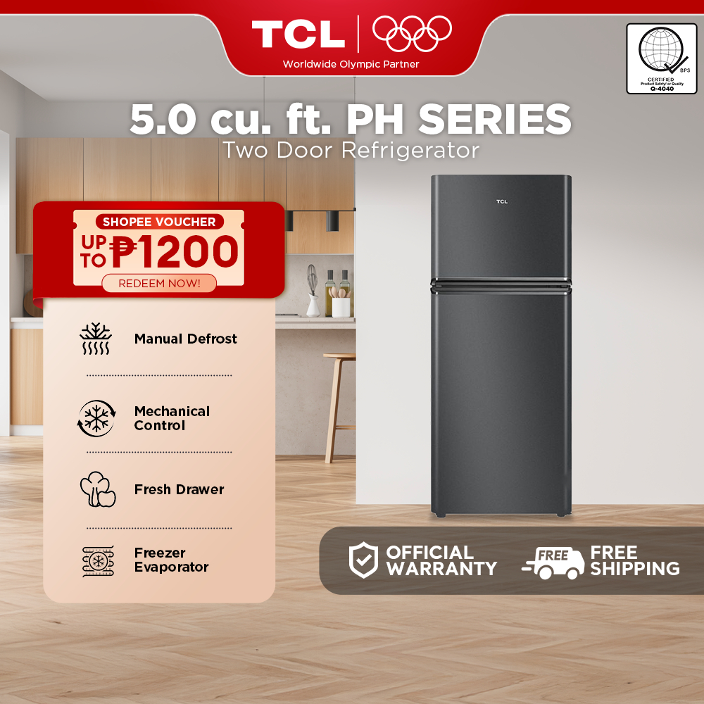 TCL 5 cu.ft. Two Door Direct Cool Refrigerator - TRF-118PH REF | Shopee ...
