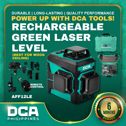 DCA AFF12LE Rechargeable Green Laser Level 10M | Best for Wood Ceiling ...