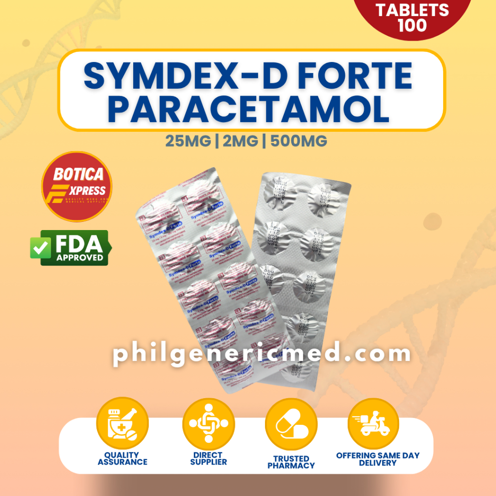 Symdex Forte Paracetamol (100 Tablets) | Shopee Philippines