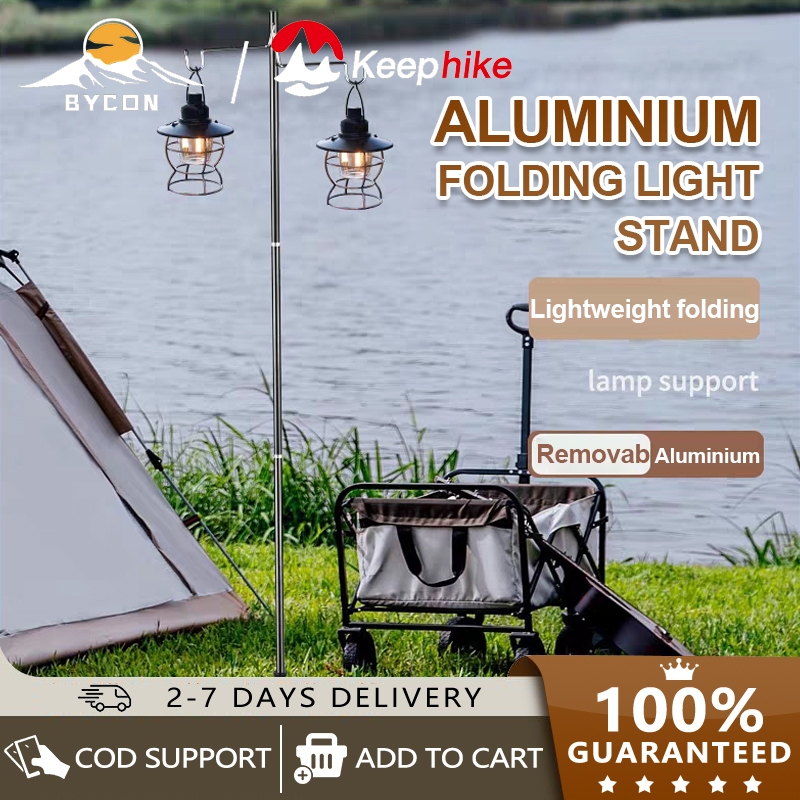 Outdoor Lamp Portable Camping Folding Lamp Pole Post Hanging Light ...