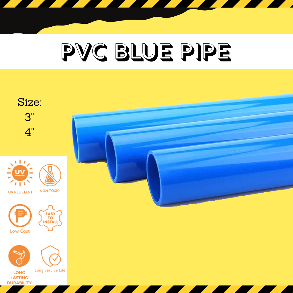 BIO PIPE PVC Blue Pipe Size 3" & 4" 100cm and 150cm Watering System ...