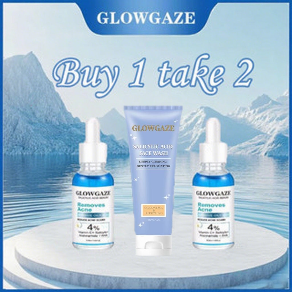 【BUY 1 TAKE 2】GLOWGAZE Emergency Acne Kit 2-in-1 Salicylic Acid Essence ...
