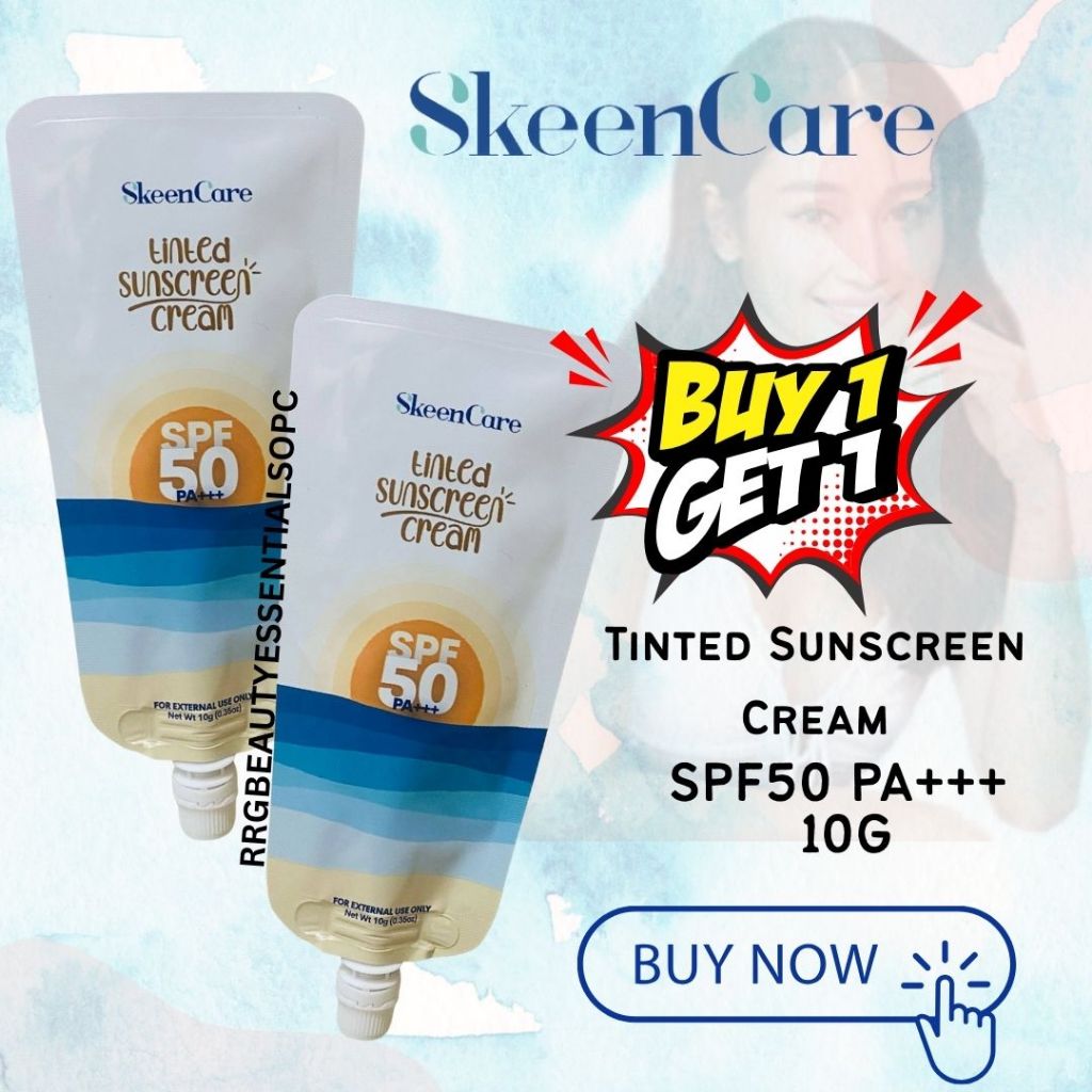 Buy 1 Take 1 SkeenCare Tinted Sunscreen Cream SPF 50 PA+++ 10g | Shopee ...
