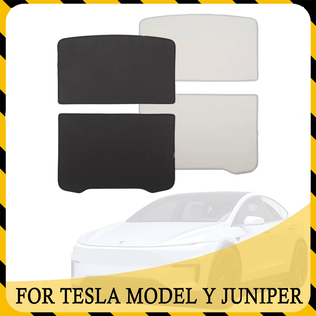 TESLA 2025 Model Y Juniper Foldable Front and Rear Sunroof Sunshade for ...