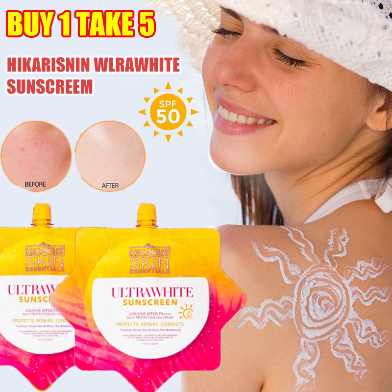 BUY 1 TAKE 1 HIKARI Ultra White Sunscreen Lightweight Whitening Wear ...