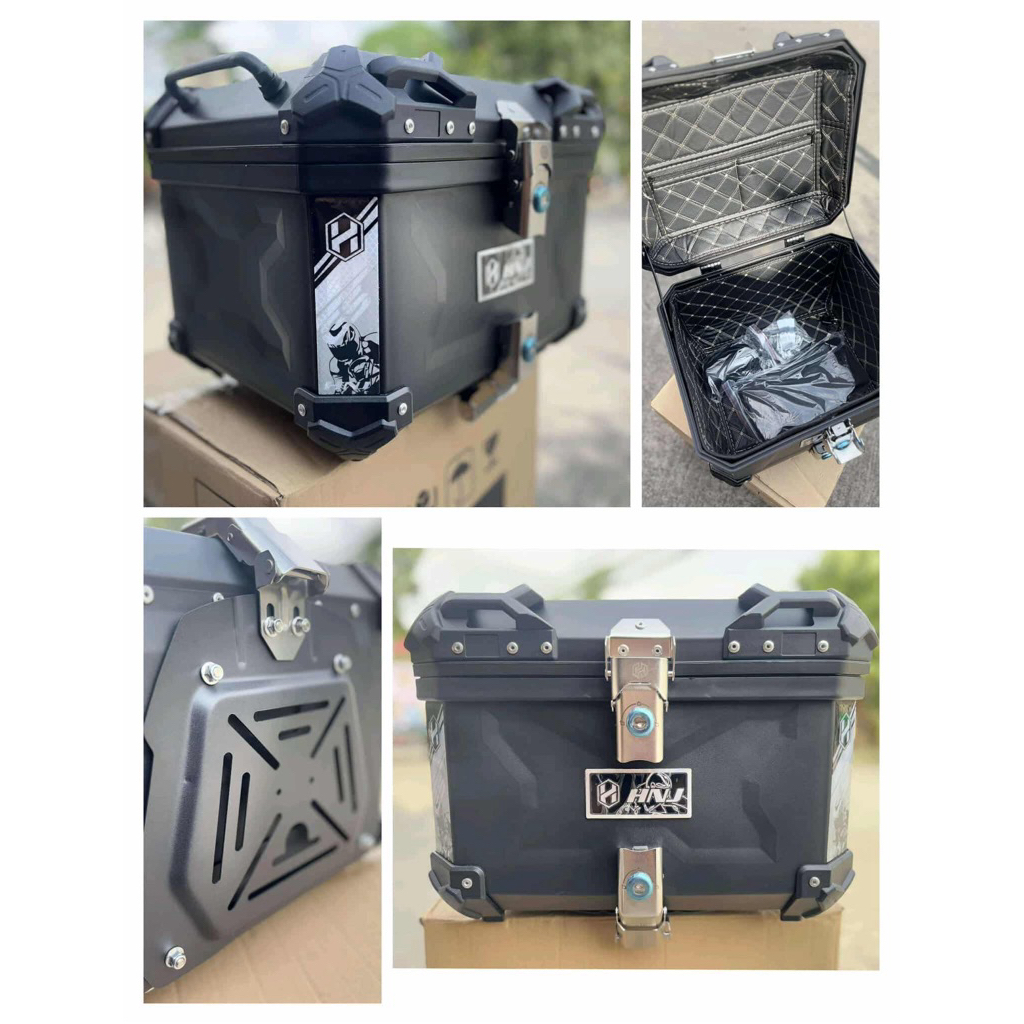 HNJ v4 3X ABS 45 LITERS TOP BOX WITH BACKREST | Shopee Philippines