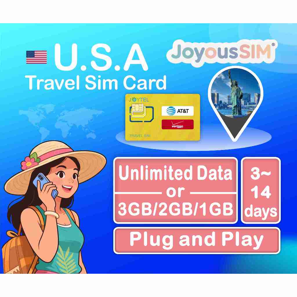 (AT&T/T-mobile) USA America travel sim card, Unlimited data,or 3GB/2GB ...