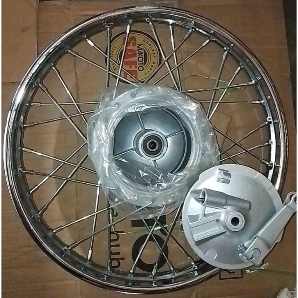 RUSI FRONT HUB ASSY WITH PANEL AND BRAKE SHOE RIM 1.6x17 | Shopee ...