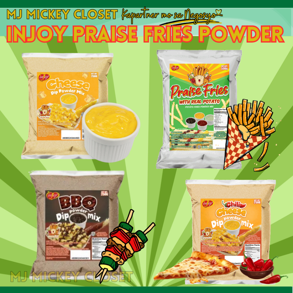 Injoy Praise Fries Powder and Powder Dip Mix Bbq Cheese ChilliCheese ...