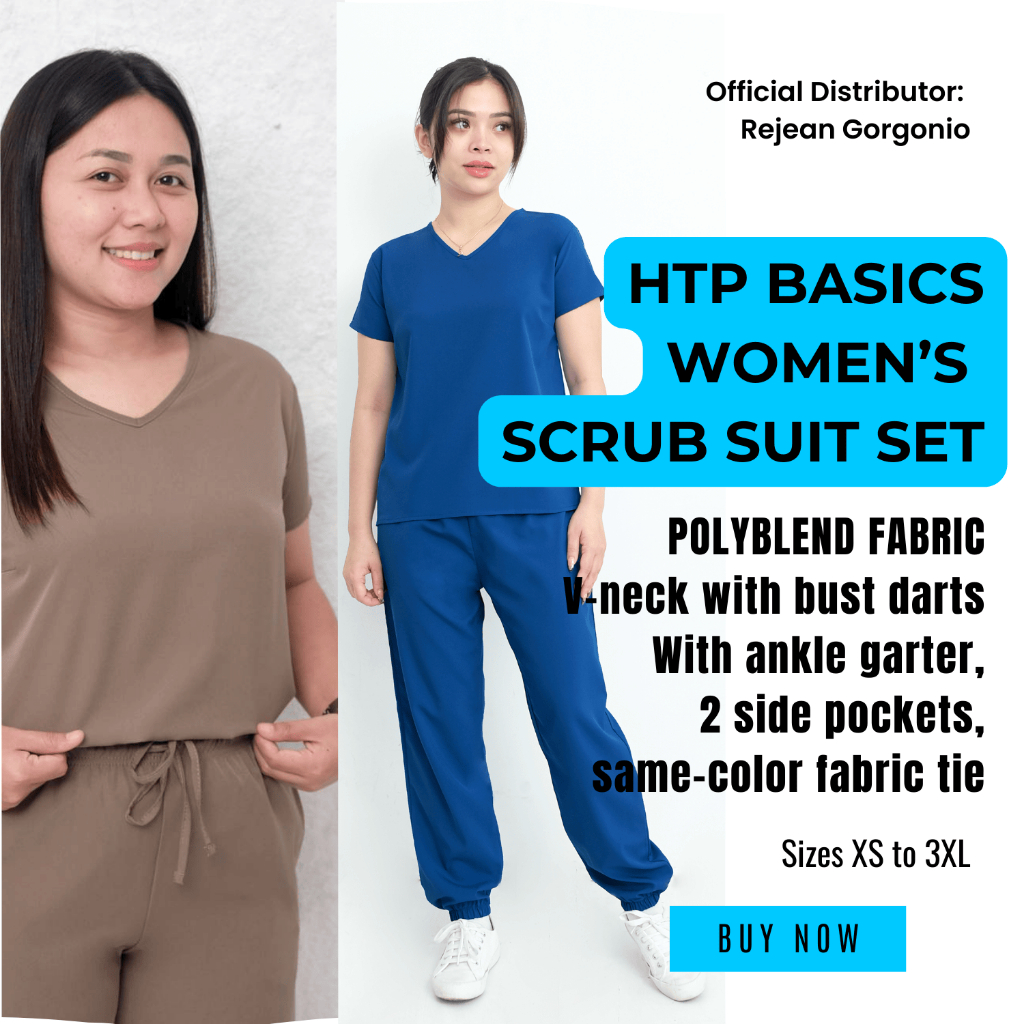 HTP Basics Women's Unifit Scrub Suit Set | Medical Uniform for Nurses ...
