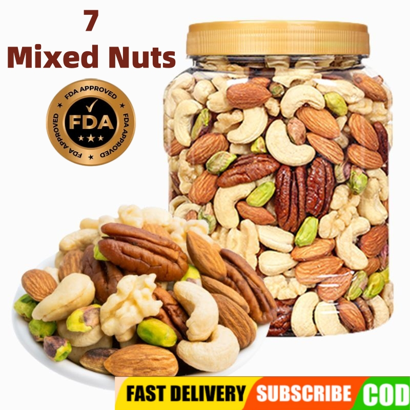 【Buy 1 Take 1】7 In 1 Nut Healthy Snack Daily Mixed Nuts mix fruit and ...