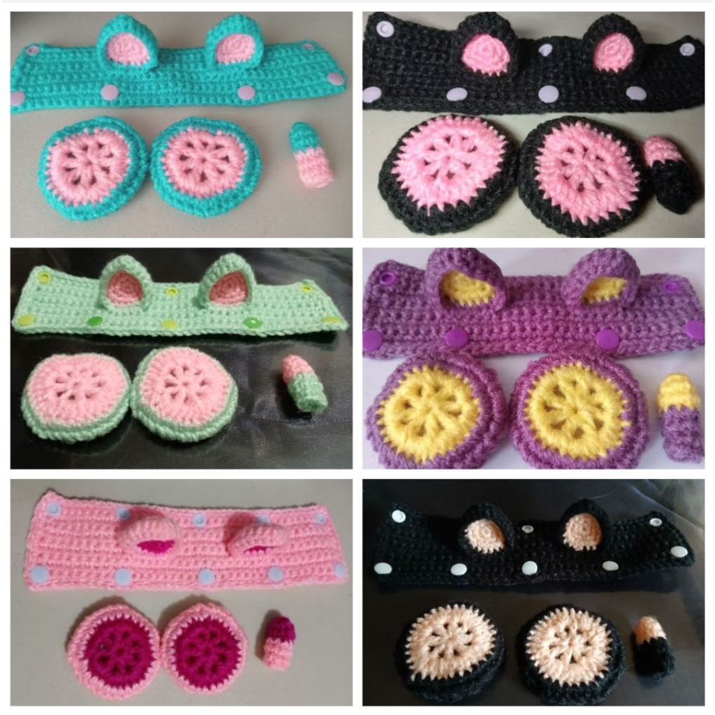 CROCHETED HEADSET COVERS WITH CAT EARS AND MIC COVER | Shopee Philippines