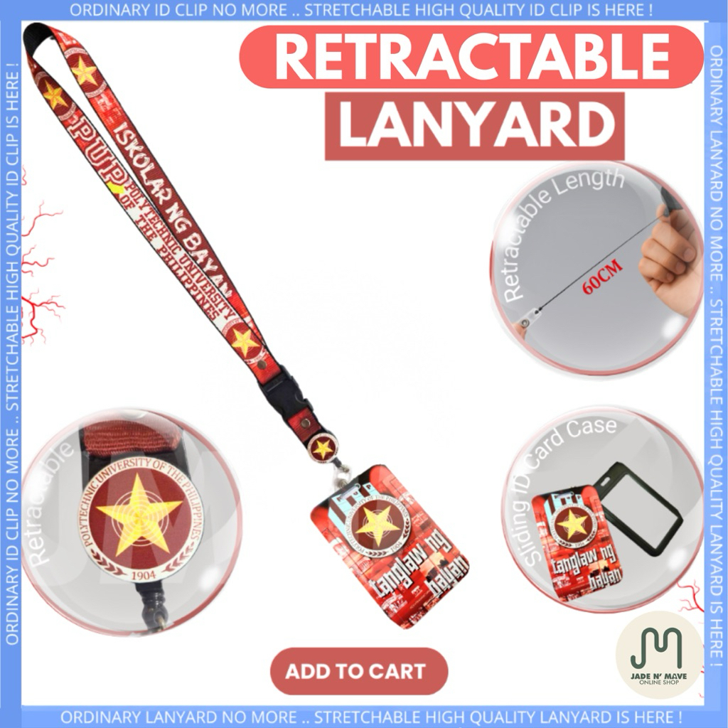 PUP iskolar ng bayan Retractable Pull-Out lace and Id Holder JnM ...