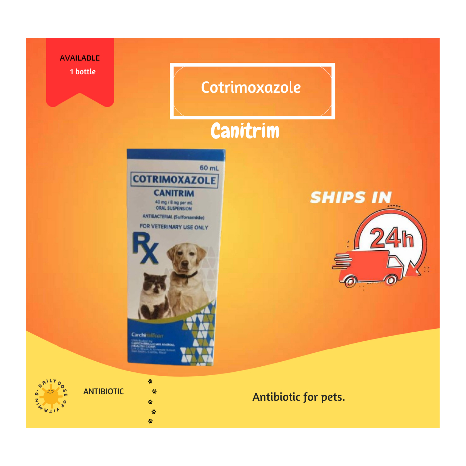 Canitrim 1 Bottle for Pets Cotri-moxazole 60ml Carchimillican | Shopee ...
