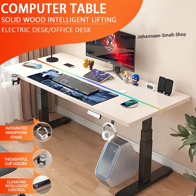 Electric height adjustment Computer Desk Gaming Tables Learning Writing ...