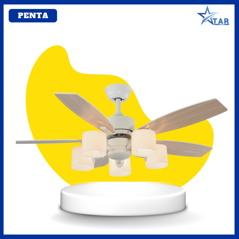 STARLIGHT 5-Blade LED Ceiling Fan with Lampshade Light Fixture Ceiling ...