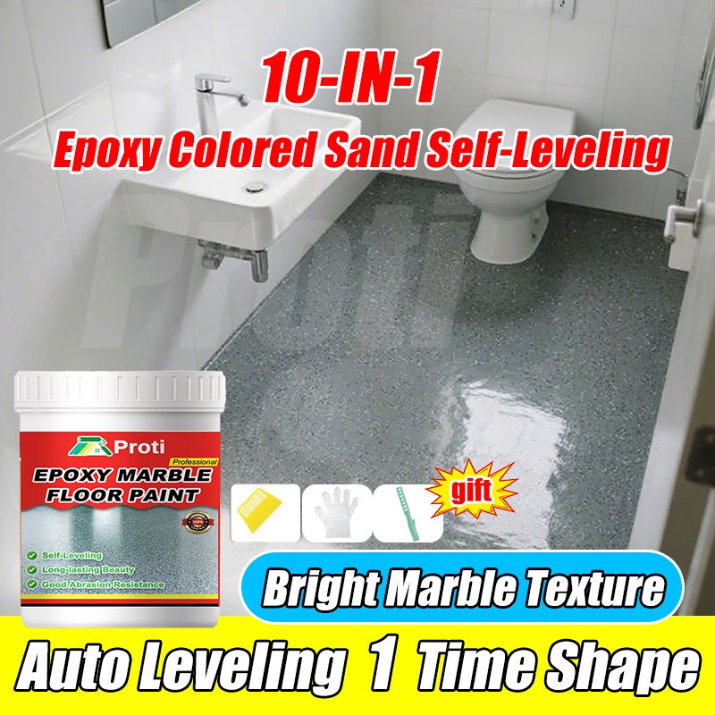 Epoxy Resin Colored Sand Self-Leveling Floor Paint Waterproof Non-Slip ...