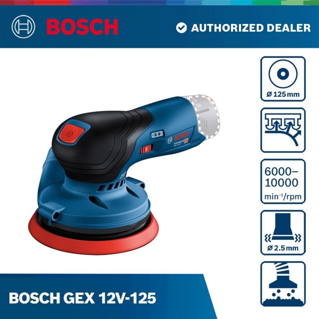 Bosch GEX 12V-125 Bare Tool - Power Tools/Home Improvement | Shopee ...