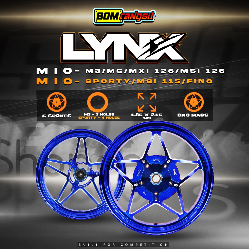 Bom Rangsit BomX Lynx Cnc Mags Mio Sporty/ Mio i 125/M3 Star Mags 14s5 ...