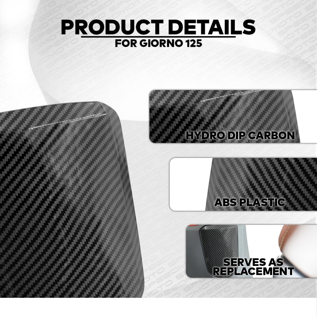 6D Carbon Fiber Style Clear Smoke ABS Gas Tank Cover for Honda Giorno ...
