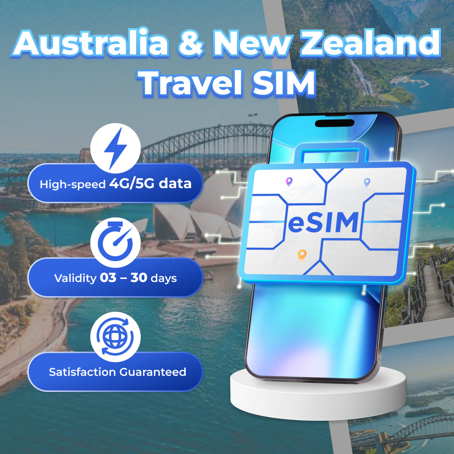 Australia Travel SIM - High-Speed 4G/5G Unlimited Data (7, 15, 30 Days ...