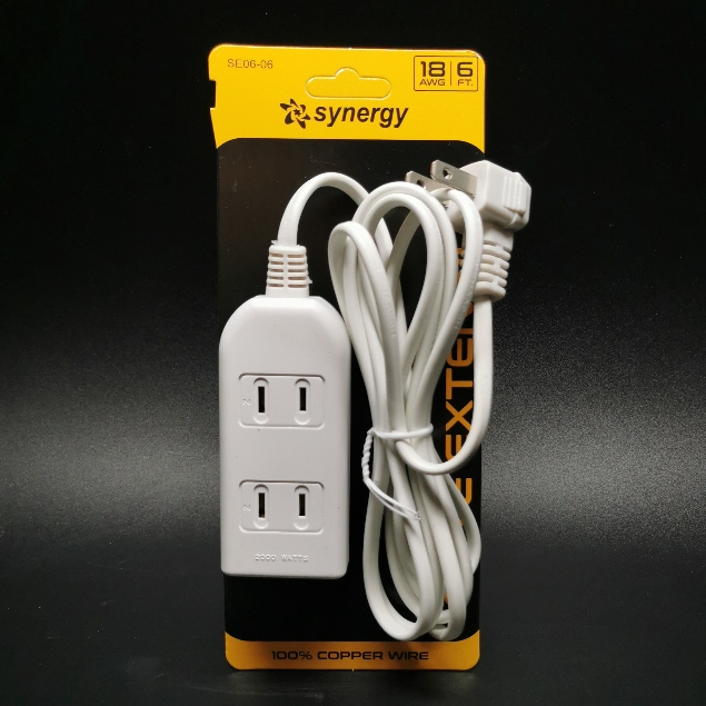 Synergy Elite Extension Cord 100% Copper Wire 6 ft. (SE06-6) | Shopee ...