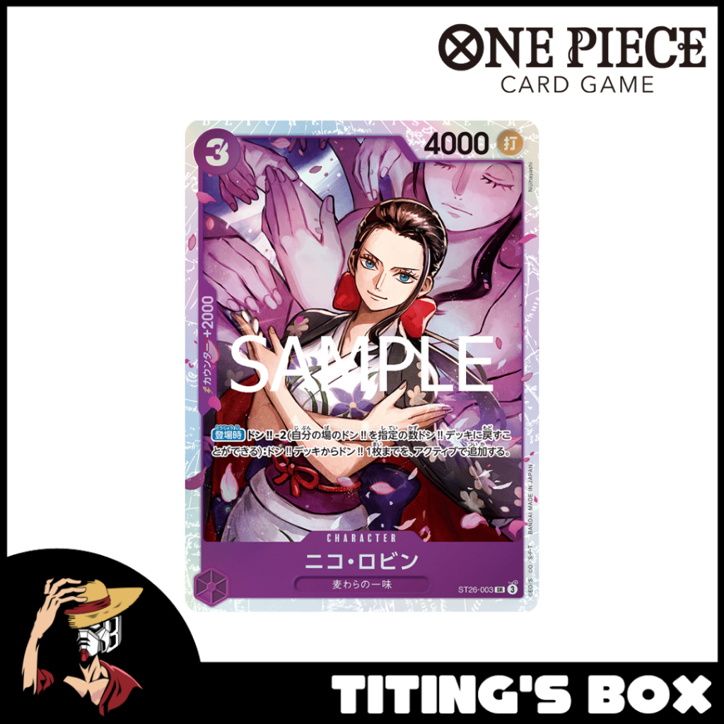 [JP] One Piece TCG Nico Robin SR ST26-003 - ST26 Starter Deck | Shopee ...