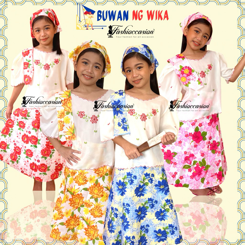 Filipiniana KIMONAT PATADYONG / BAROT SAYA - Buwan ng Wika Costume for ...