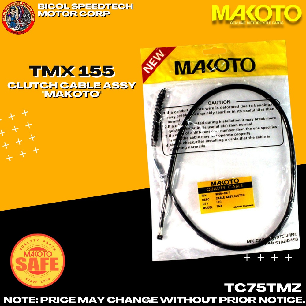 MAKOTO TMX 155 CLUTCH CABLE ASSY (TC75TMZ) | Shopee Philippines