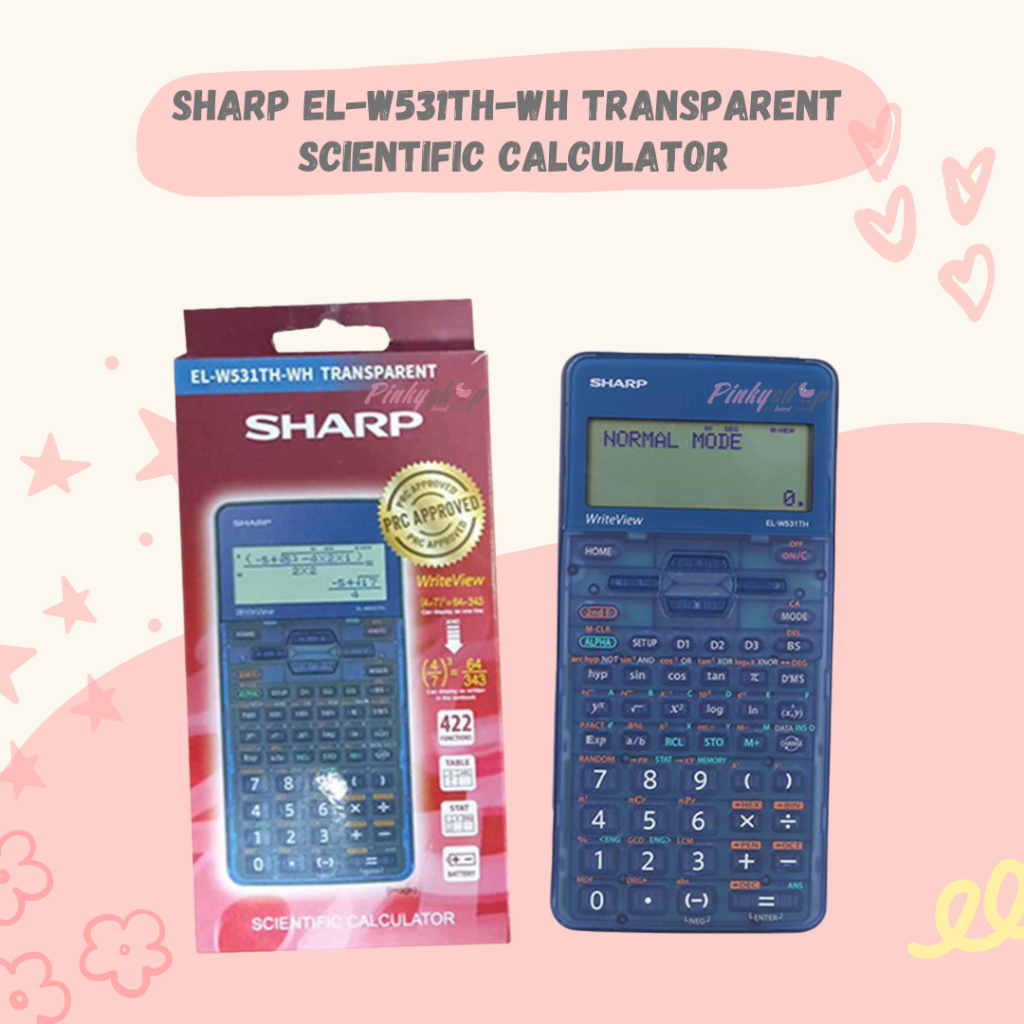 Sharp EL-W531TH-WH Transparent Scientific Calculator | Shopee Philippines