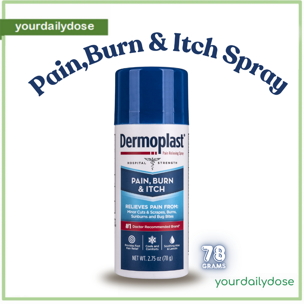 Dermoplast Pain, Burn & Itch Relief Spray/First Aid Antibacterial Spray ...
