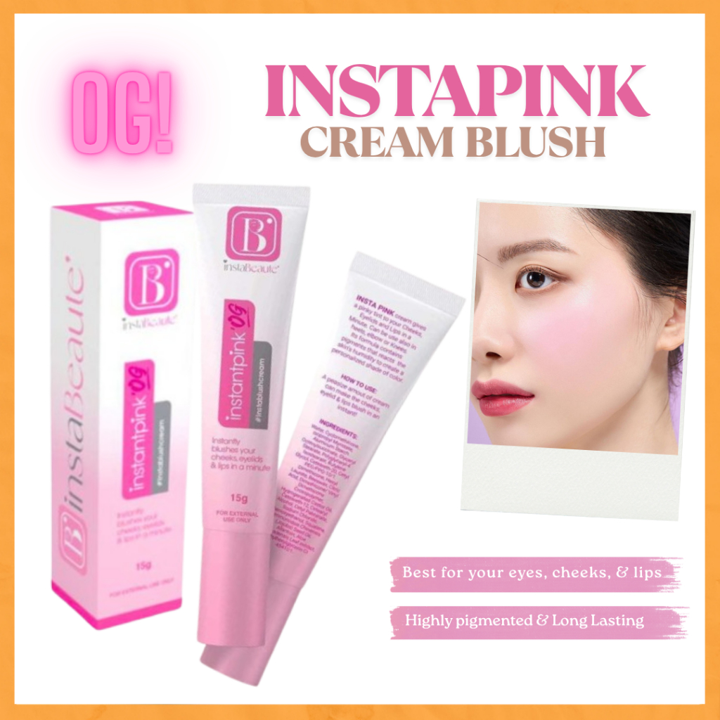 ORIGINAL INSTA PINK BLUSH CREAM Multiuse Cream Brush INSTANTLY BLUSHES ...