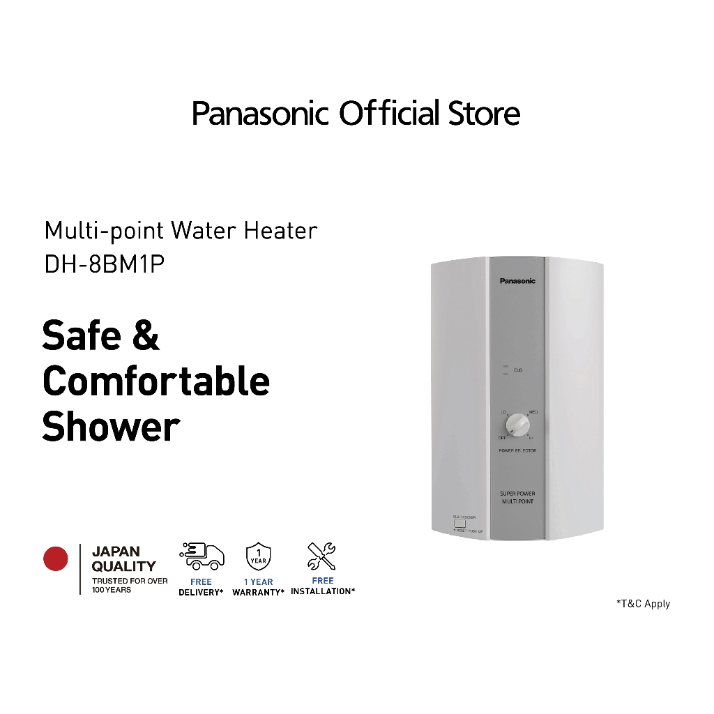Panasonic DH-8BM1P 8.0kw Multi-point Water Heater | Shopee Philippines